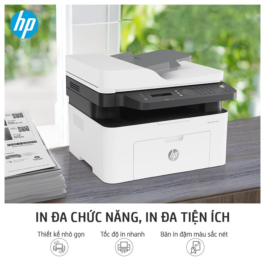 Máy in laser trắng đen đa năng HP LaserJet MFP 137FNW 4ZB84A - SYSCOM